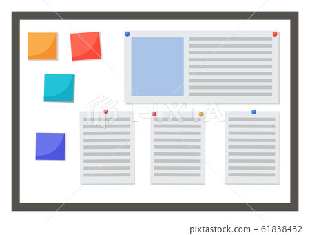 Paper Sticker with Task on Board, Project Planning - Stock Illustration ...
