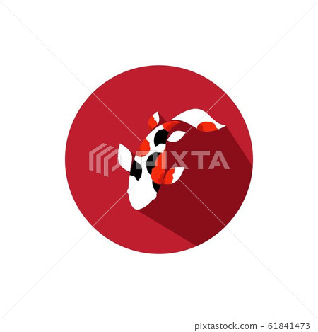 Koi logo japan fish japanese symbol background - Stock Illustration ...