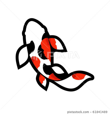 Koi logo japan fish japanese symbol background - Stock Illustration ...