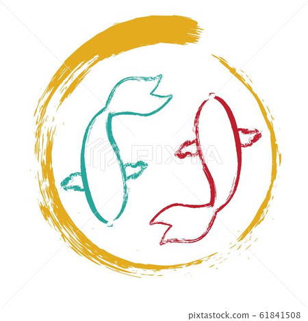 Koi logo japan fish japanese symbol background - Stock Illustration ...