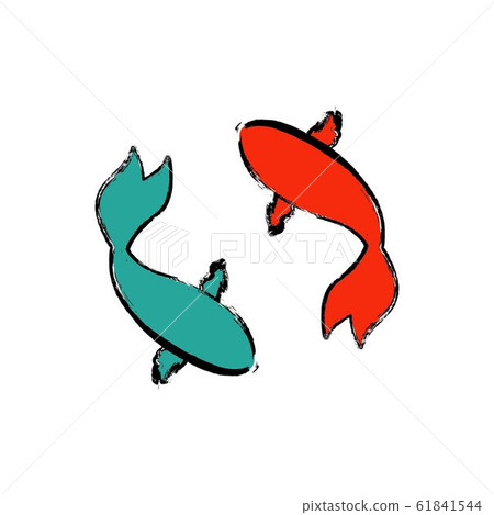 Koi logo japan fish japanese symbol background - Stock Illustration ...