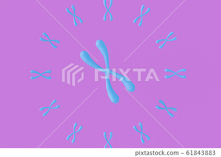 3d rendering of Chromosome Abstract Scientific - Stock Illustration ...