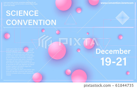Science convention. Conference design template. - Stock Illustration ...