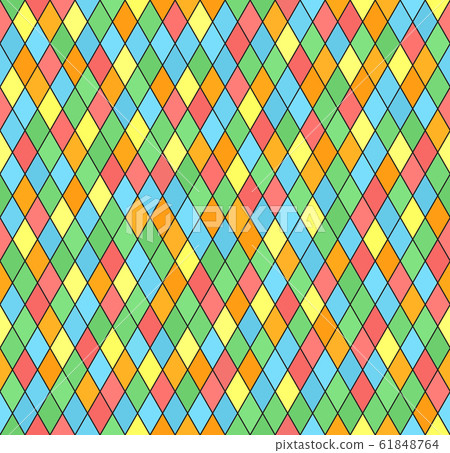 Diamond pattern. Seamless multicolor vector - Stock Illustration ...