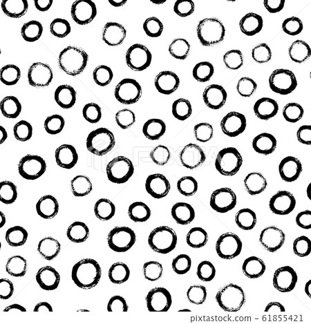 Seamless polka dot pattern hand drawn with a... - Stock Illustration ...