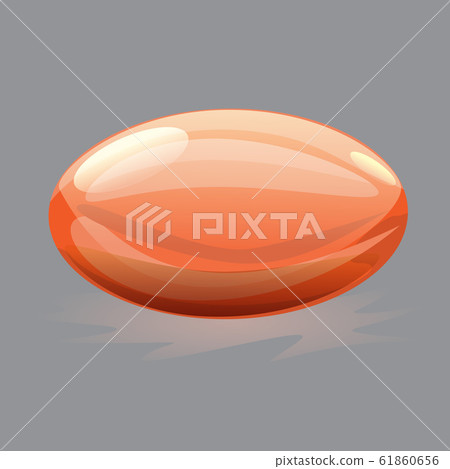 Fish oil with cartoon style. Oval fish oil.... - Stock Illustration ...