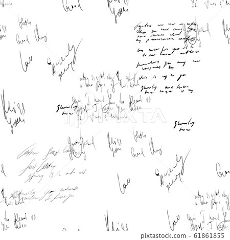 Seamless abstract text pattern. Handwritten... - Stock Illustration ...