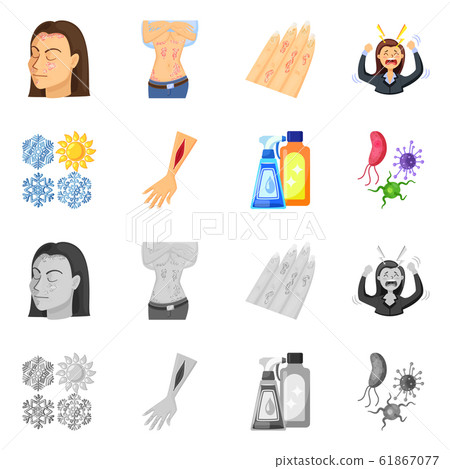 Isolated object of medical and pain symbol.... - Stock Illustration ...