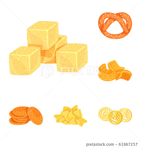Vector illustration of food and crunchy sign.... - Stock Illustration ...
