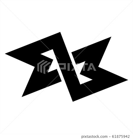 simple MZM, MLM, ab, qb initials geometric letter - Stock Illustration ...