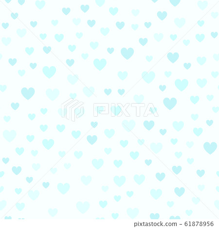 Cyan heart pattern. Seamless vector - Stock Illustration [61878956] - PIXTA