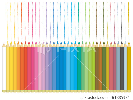 Colored pencil line - Stock Illustration [61885985] - PIXTA