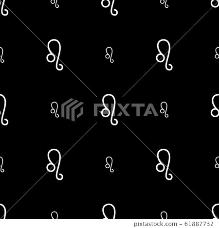 Leo zodiac sign, horoscope seamless pattern. - Stock Illustration ...