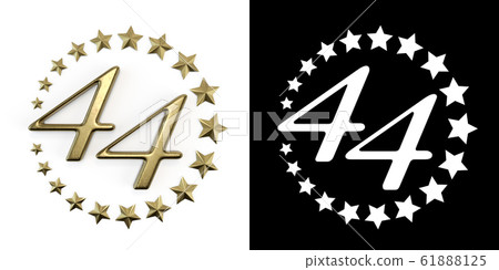 Number forty-four years celebration - Stock Illustration [61888125] - PIXTA