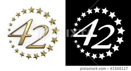 Number forty-two years celebration - Stock Illustration [61888127] - PIXTA