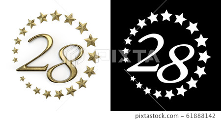 Number twenty-eight years celebration - Stock Illustration [61888142 ...