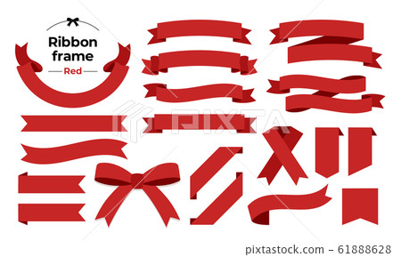 Ribbon-frame-red - Stock Illustration [61888628] - PIXTA