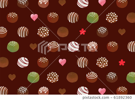 Handwritten style chocolate truffle pattern - Stock Illustration ...
