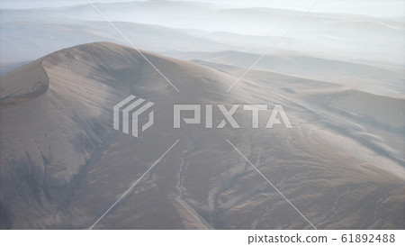 Red Sand Desert Dunes in Fog - Stock Illustration [61892488] - PIXTA