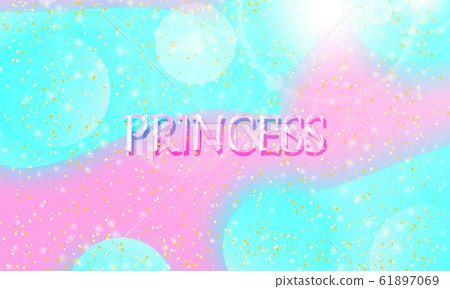 Princess background. Mermaid rainbow. Vector - Stock Illustration ...