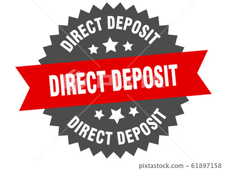 direct deposit sign. direct deposit circular band - Stock Illustration ...