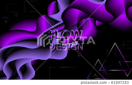 Abstract cover design. Fluid flow. Vector. - Stock Illustration ...