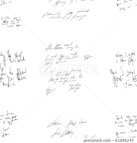 Seamless abstract text pattern. Handwritten... - Stock Illustration ...
