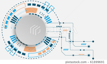 Abstract Digital Technology Cycle... - Stock Illustration [61899691 ...