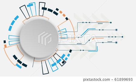 Abstract Digital Technology Cycle... - Stock Illustration [61899693 ...