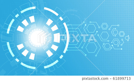 Abstract Digital Technology Cycle... - Stock Illustration [61899713 ...