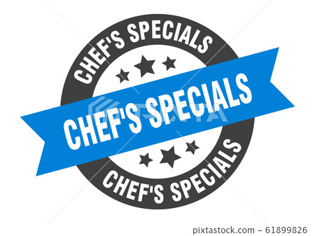 chef's specials sign. chef's specials round ribbon - Stock Illustration ...