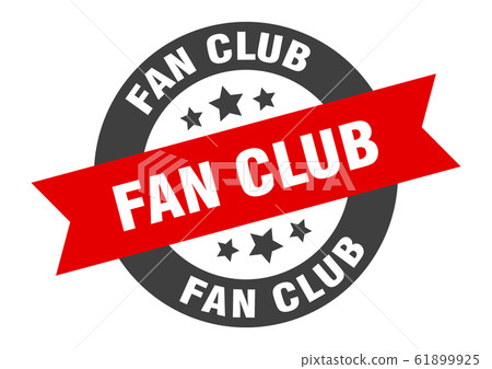 fan club sign. fan club round ribbon sticker. fan - Stock Illustration ...