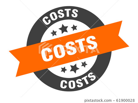 costs sign. costs round ribbon sticker. costs tag - Stock Illustration ...