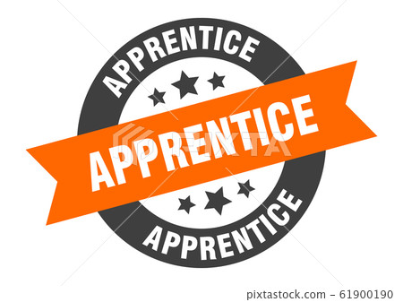 apprentice sign. apprentice round ribbon sticker. - Stock Illustration ...