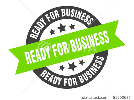 ready for business sign. ready for business round - Stock Illustration ...