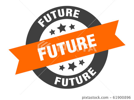 future sign. future round ribbon sticker. future - Stock Illustration ...