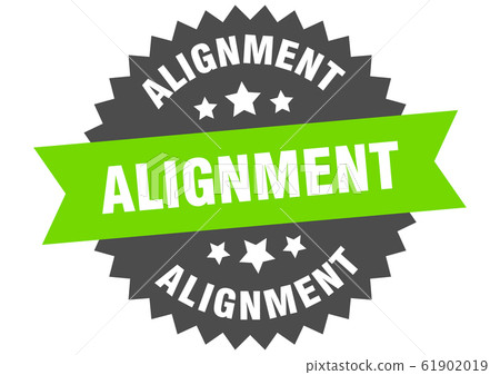 alignment sign. alignment circular band label. - Stock Illustration ...