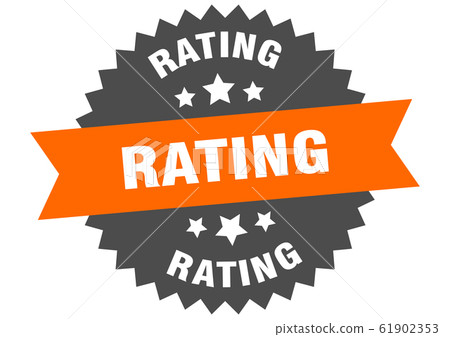 rating sign. rating circular band label. round - Stock Illustration ...