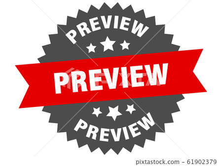 preview sign. preview circular band label. round - Stock Illustration ...