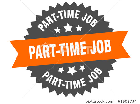 part-time job sign. part-time job circular band - Stock Illustration ...