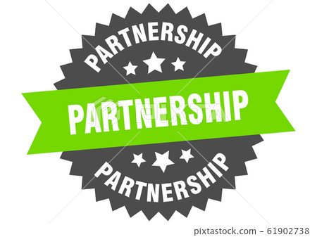 partnership sign. partnership circular band label. - Stock Illustration ...