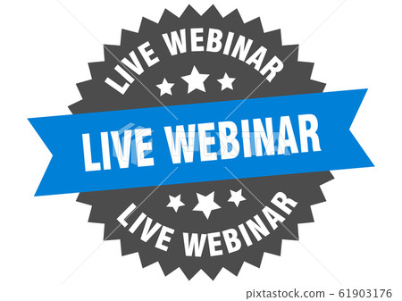 live webinar sign. live webinar circular band - Stock Illustration ...