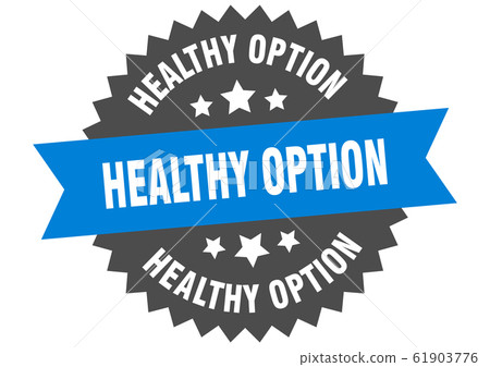 healthy option sign. healthy option circular band - Stock Illustration ...