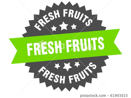 fresh fruits sign. fresh fruits circular band - Stock Illustration ...