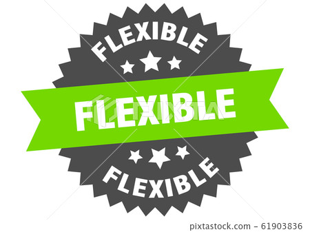 flexible sign. flexible circular band label. round - Stock Illustration ...