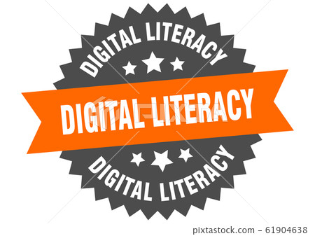 digital literacy sign. digital literacy circular - Stock Illustration ...