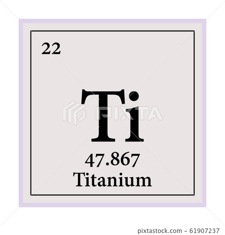 Titanium Periodic Table of the Elements Vector - Stock Illustration ...