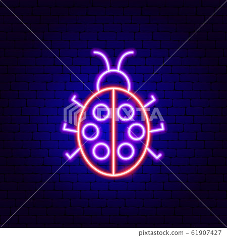 Ladybug Neon Sign - Stock Illustration [61907427] - PIXTA