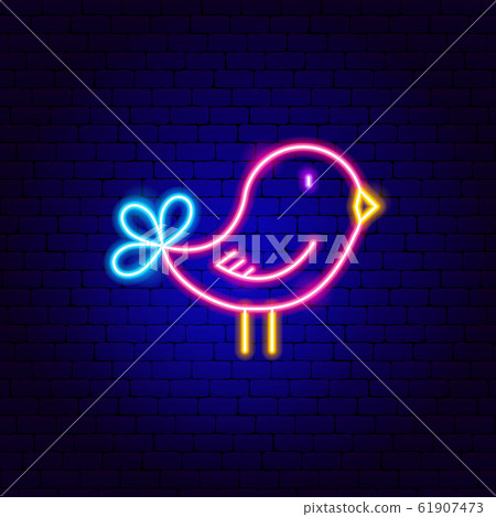 Bird Neon Sign - Stock Illustration [61907473] - PIXTA