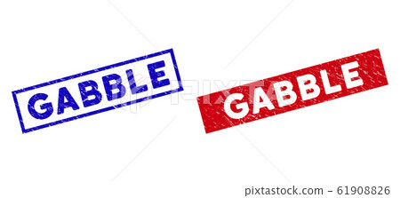 Distress Gabble Rectangle Stamps-插圖素材 [61908826] - PIXTA圖庫